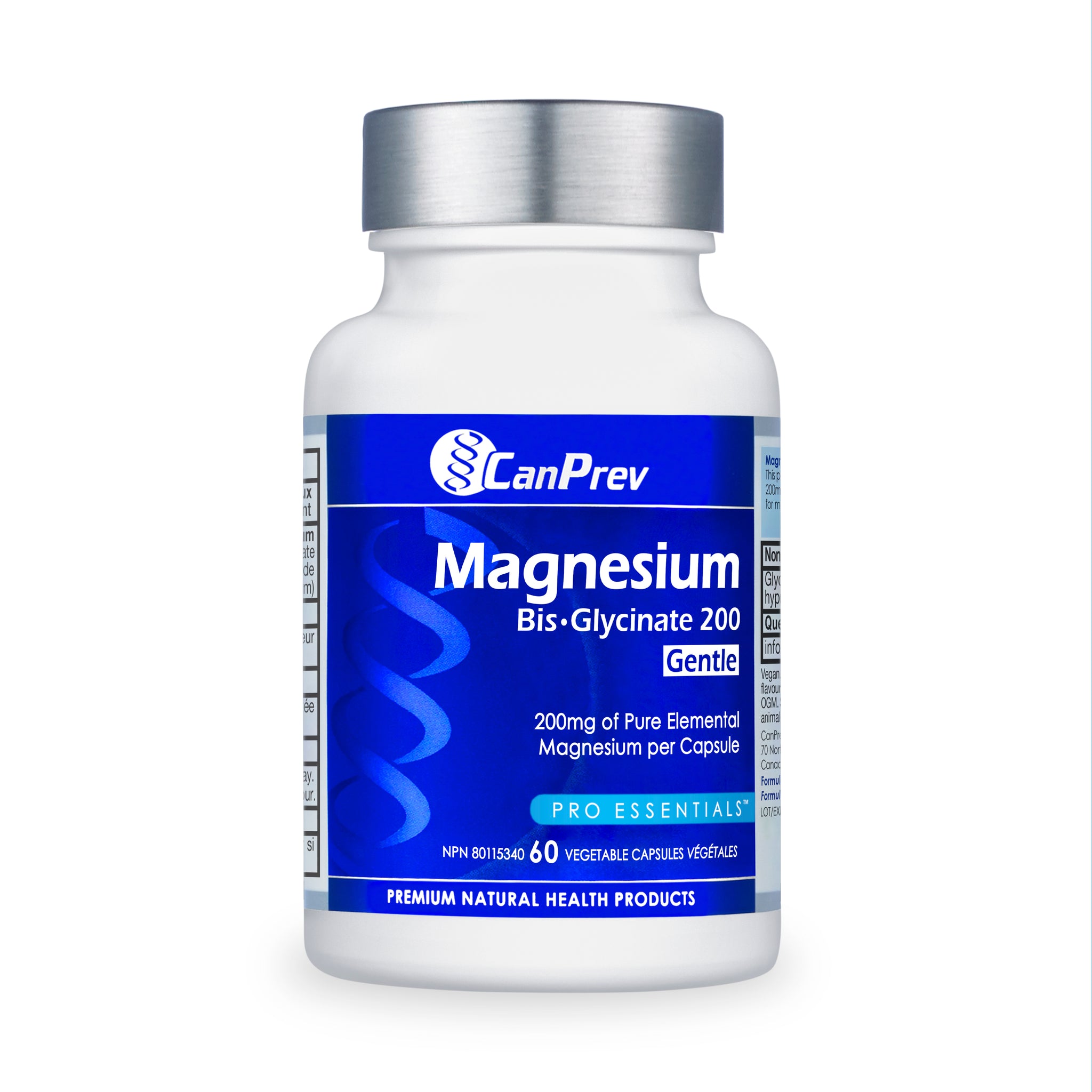 Magnesium Bis-Glycinate 200 Gentle by CanPrev® | Highly Absorbable Mag
