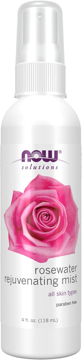 Rosewater Rejuvenating Mist by NOW | Hydrating & Refreshing Skin Care ...