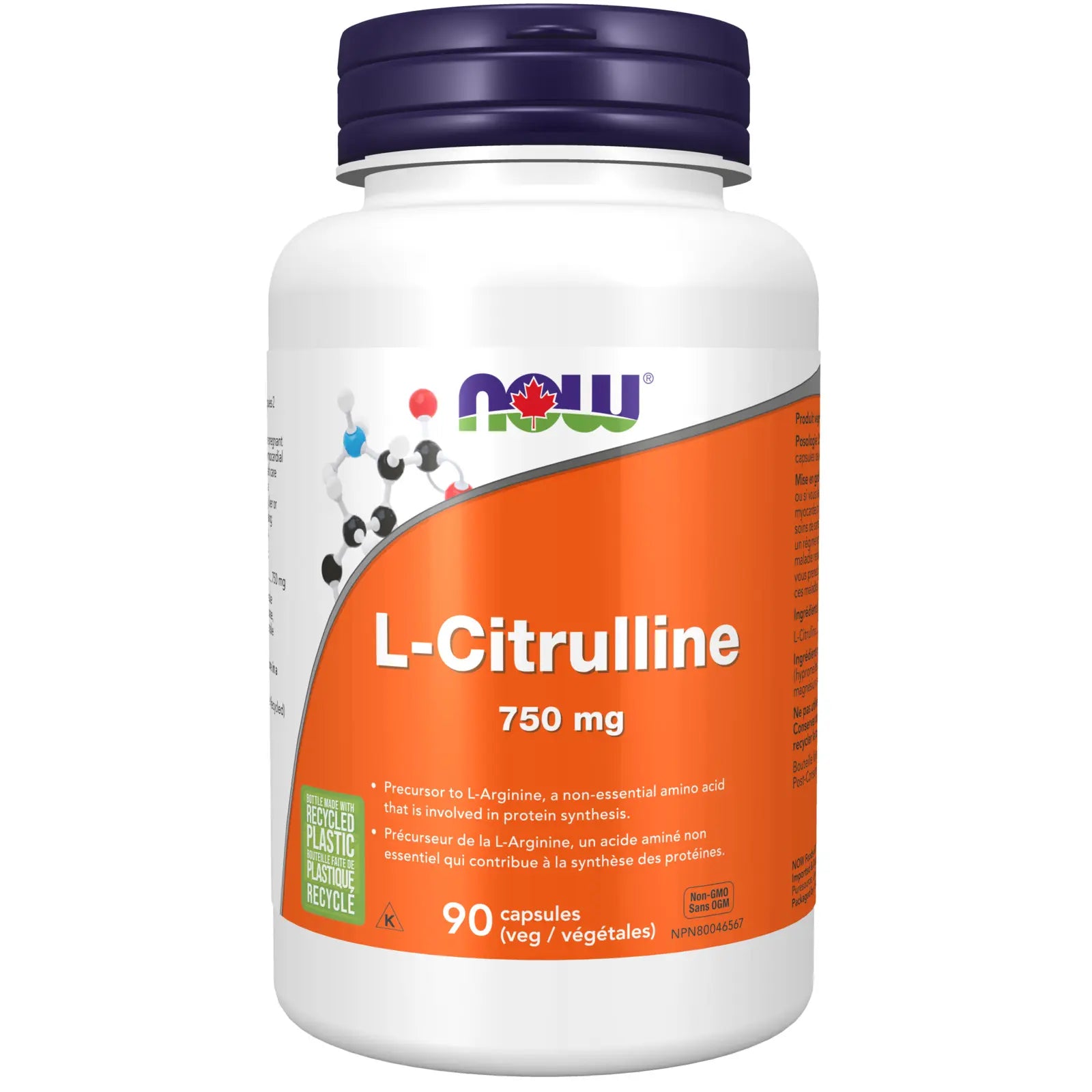 L‑Citrulline 750 mg by NOW | Amino Acid for Blood Flow & Recovery ...