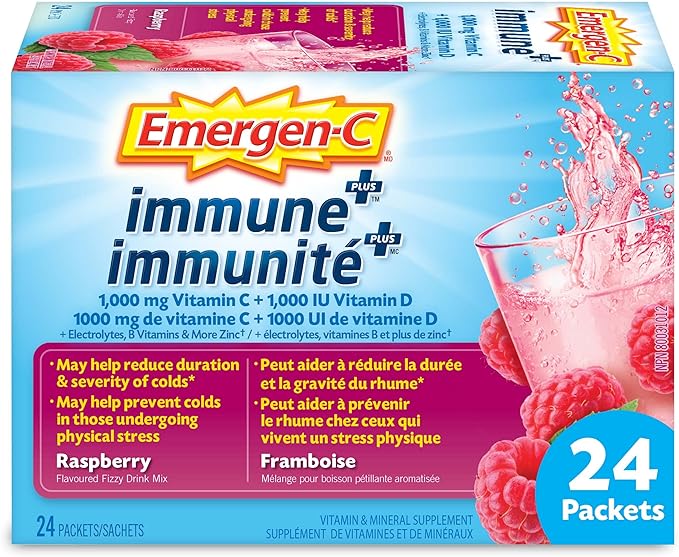 Emergen-C Immune Plus Raspberry | Immune Support Drink Mix | Coal ...