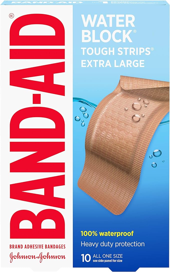 Water Block Tough-Strips Extra Large Bandages by Band-Aid | Heavy-Duty ...