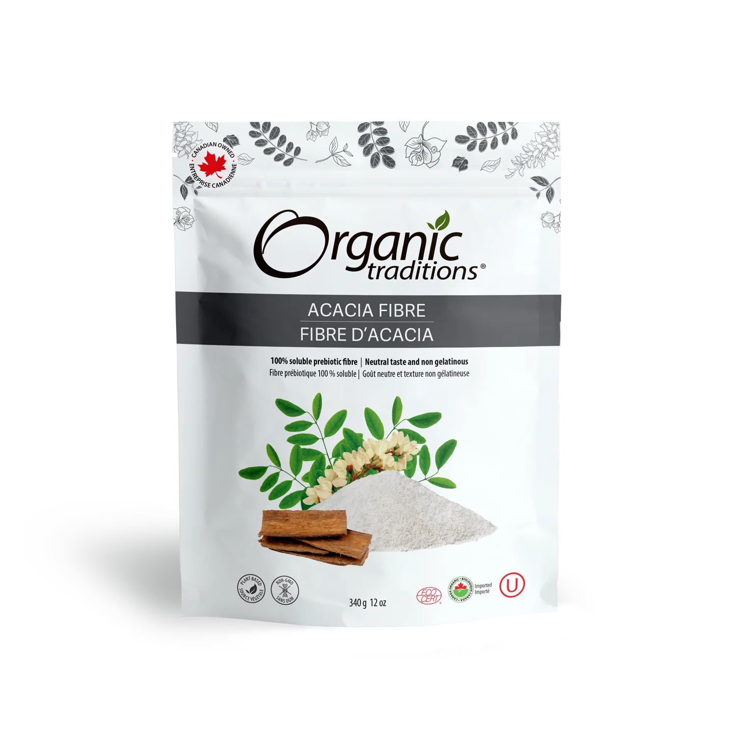 Acacia Fibre by Organic Traditions | Prebiotic Soluble Fibre for Gut ...