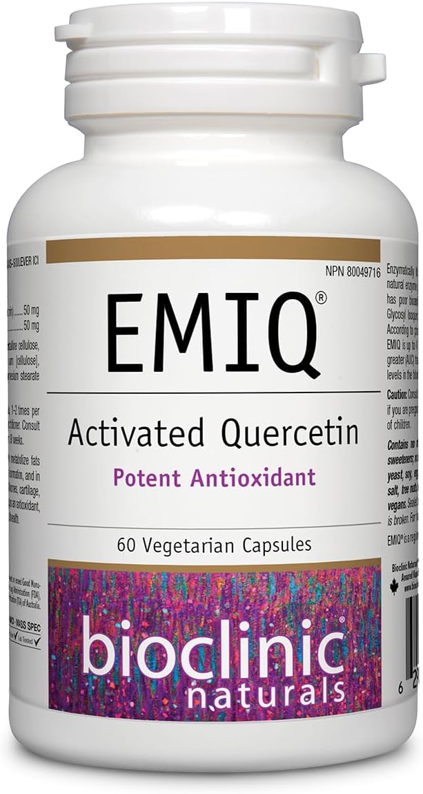 EMIQ 50 mg Activated Quercetin by Bioclinic Naturals | Antioxidant ...