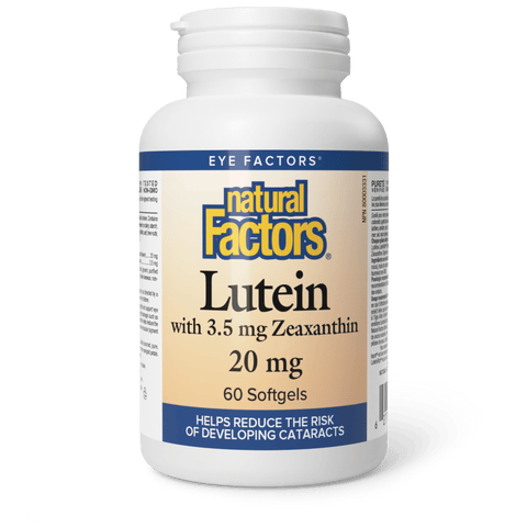 Lutein 20 mg by Natural Factors | Vision & Macular Health Support ...