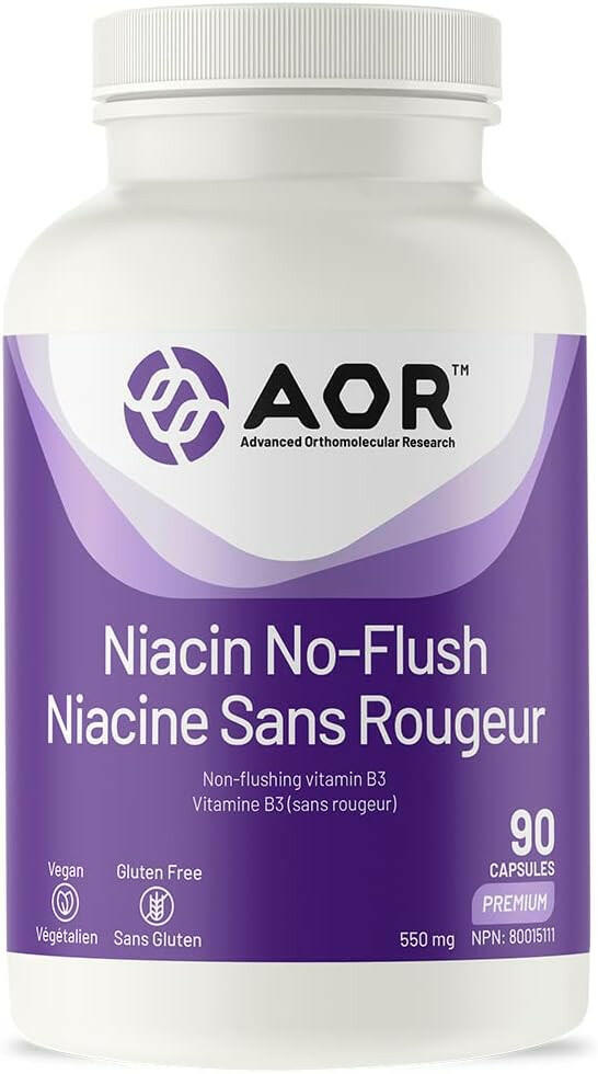 Niacin No-Flush by AOR | Cholesterol & Energy Metabolism Support | Coal ...
