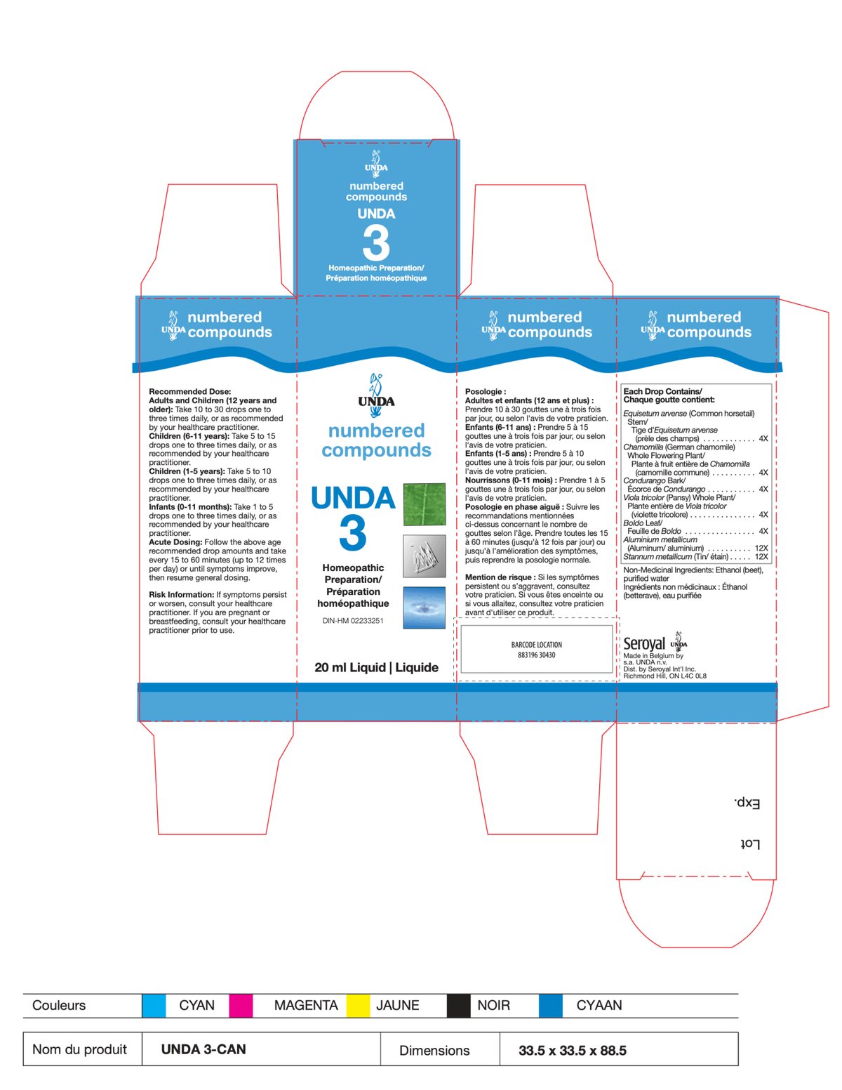 UNDA 3 by UNDA Numbered Compounds | Homeopathic Support for Immune ...